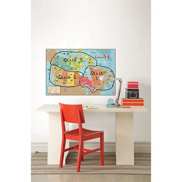 Kids Canada Dry Erase Map by Wallpops