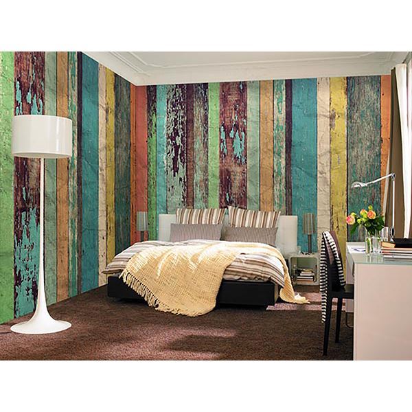 DM966 - Colored Wood Wall Mural - by Ideal Decor