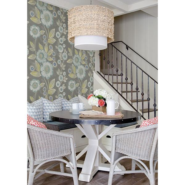 2656-004033 - Bloom Grey Floral - by A-Street Prints