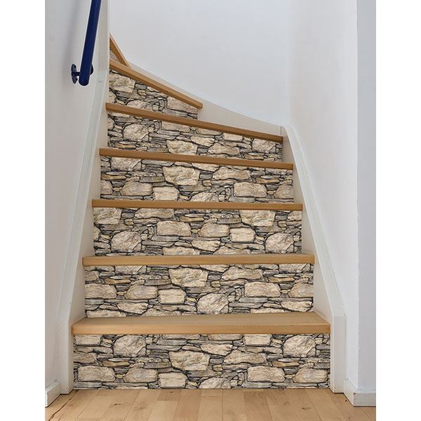 NU2065 - Hadrian Stone Wall Peel and Stick Wallpaper - by NuWallpaper