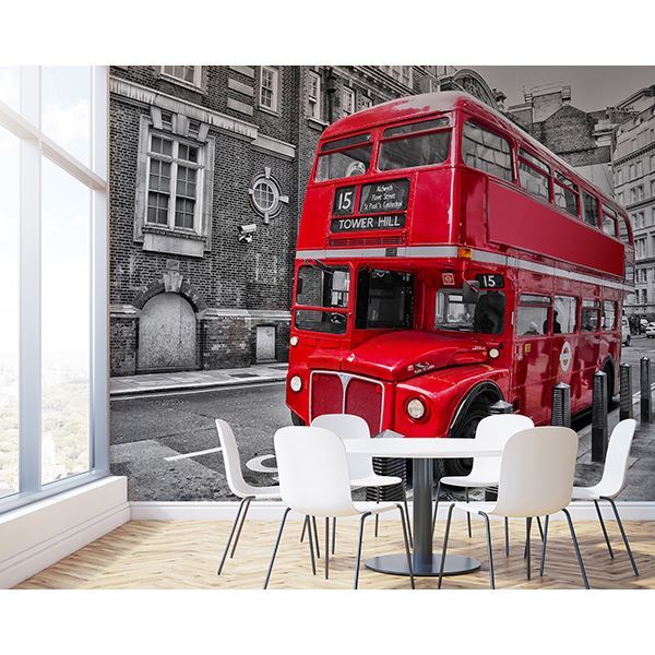 WR50551 - London Bus Wall Mural - by Wall Rogues