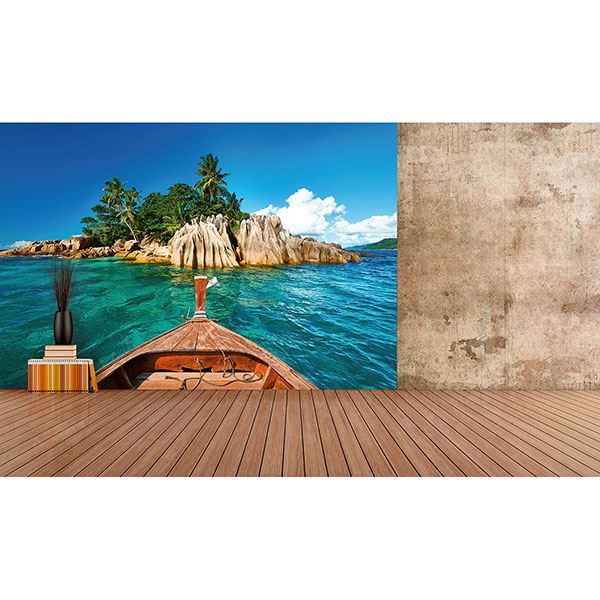 WG5033-4P-1 - St. Pierre Island At Seychelles Wall Mural - by Ideal Decor