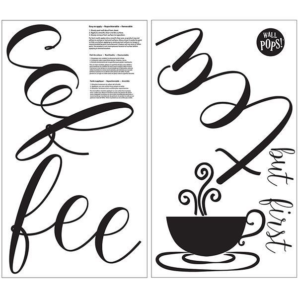 DWPQ2936 - But First Wall Quote Decals - by WallPops