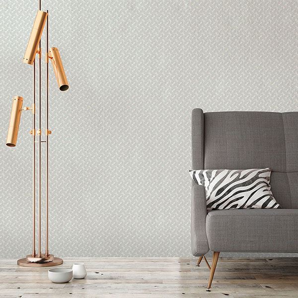 M1322 - Stockholm Silver Geometric Wallpaper - by Coloroll