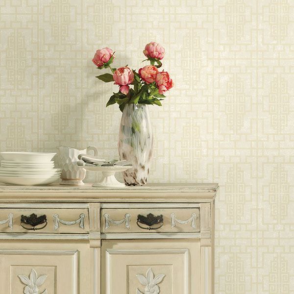 2734-003247 - Umaid Neutral Geometric Wallpaper Wallpaper - by Brewster