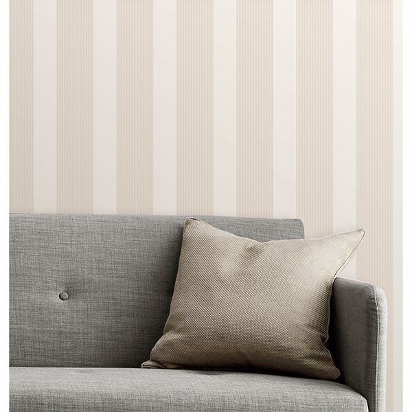 York Wallcoverings. 2889-25209 - Visby Beige Stripe Wallpaper - by A ...