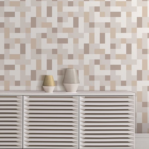2889-25224 - Alby Neutral Geometric Wallpaper - by A-Street Prints