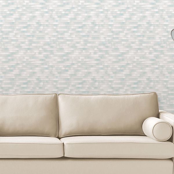 2889-25230 - Kalmar Light Blue Hazy Stripe Wallpaper - by A-Street Prints