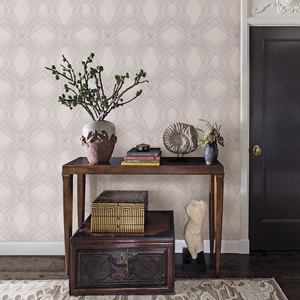2908-87105 - Relativity Off-White Geometric Wallpaper - by A-Street Prints