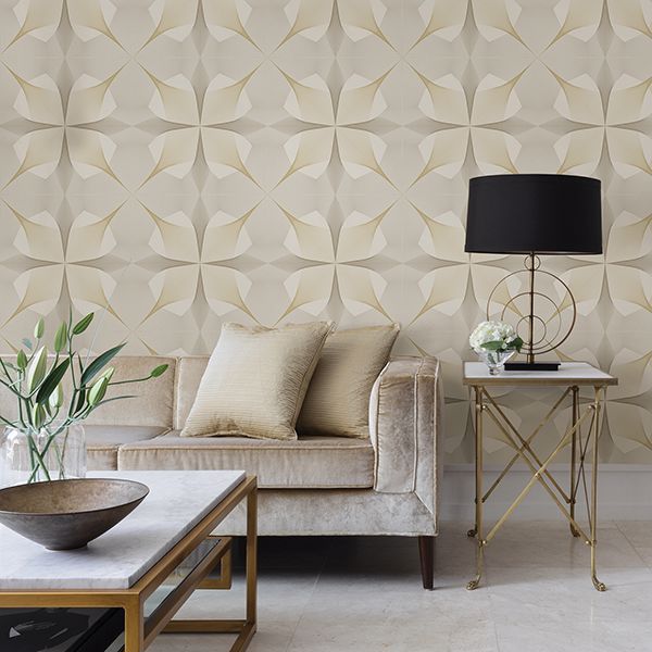 2902-25527 - Radius Off-White Geometric Wallpaper - by A-Street Prints