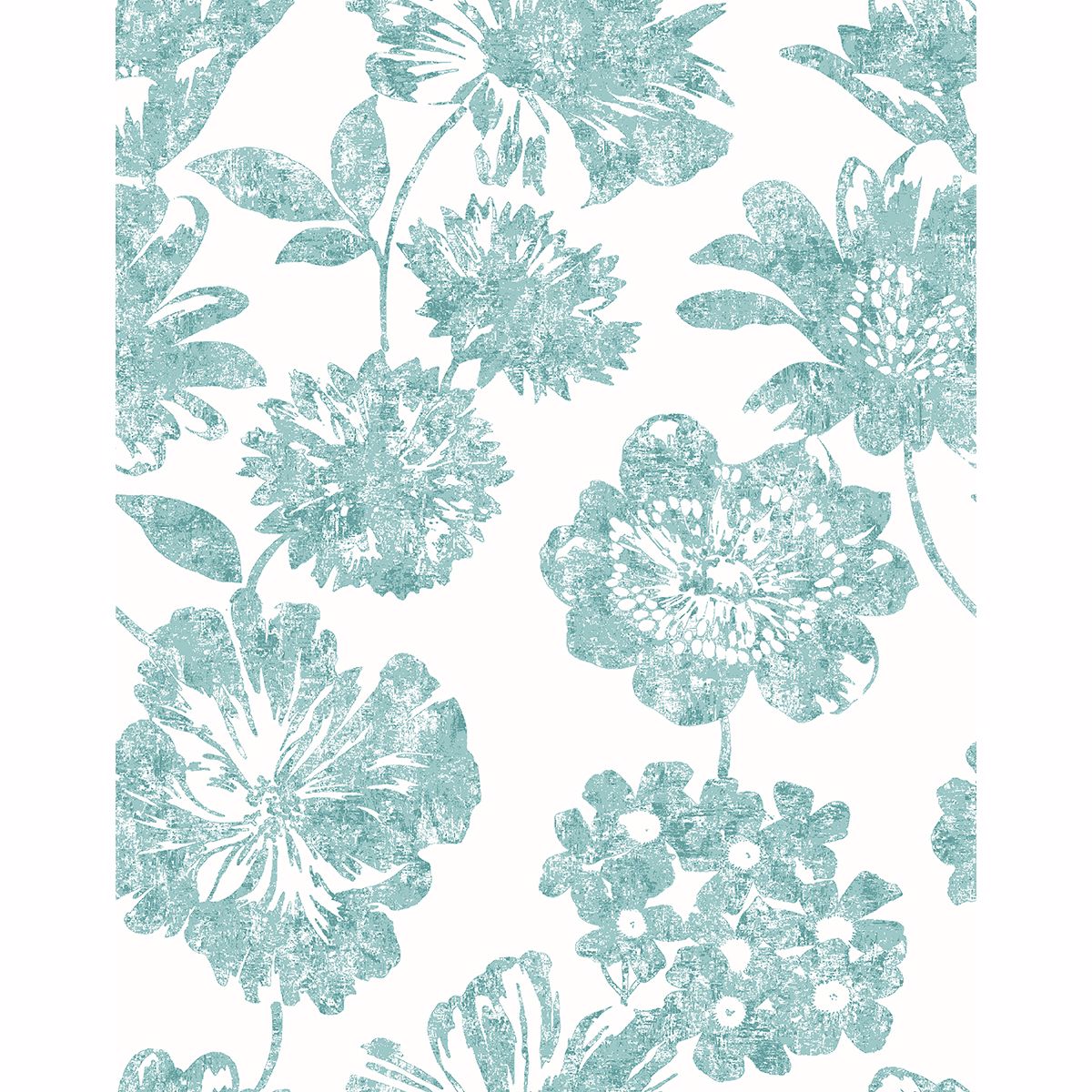 2901-25418 - Folia Aqua Floral Wallpaper - by A-Street Prints