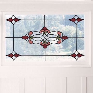 NH2416 - Red Westwood Stained Window Decals - by InHome