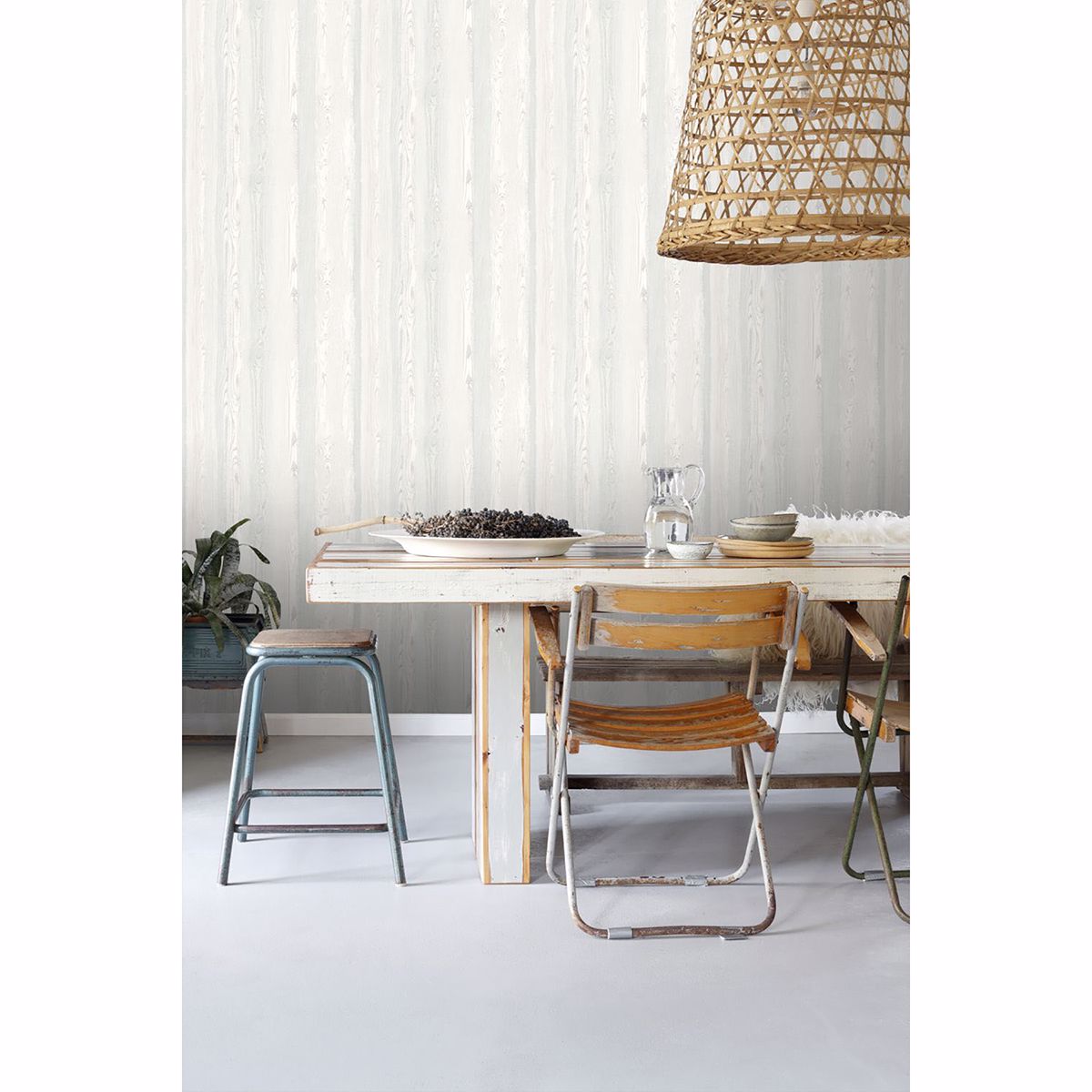 DD148623 - Cady Ivory Wood Panel Wallpaper - by ESTA Home