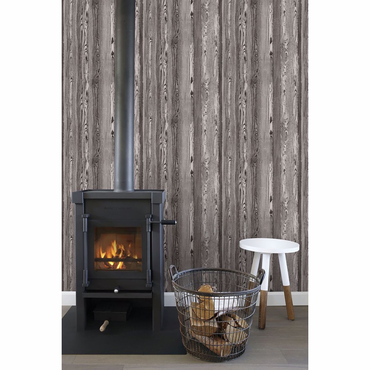DD148627 - Cady Brown Wood Panel Wallpaper - by ESTA Home