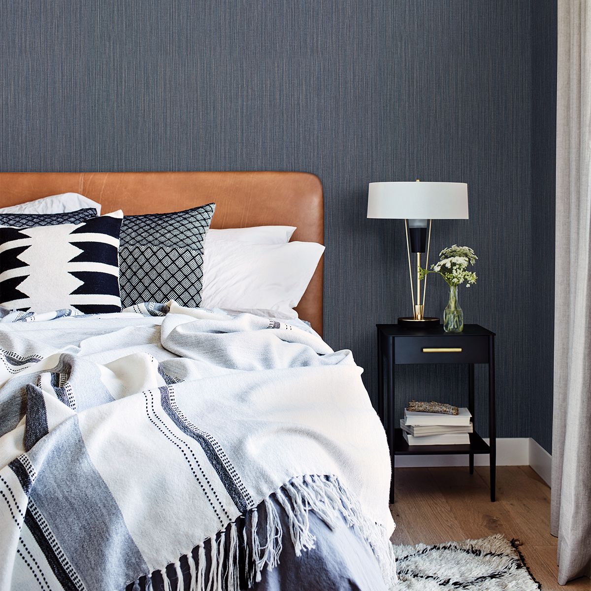 2910-6019 - Derrie Denim Distressed Texture Wallpaper - by Warner Textures