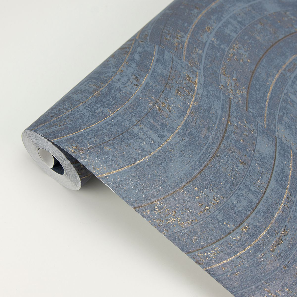 2927-10805 - Hydra Blue Geometric Wallpaper - by Brewster