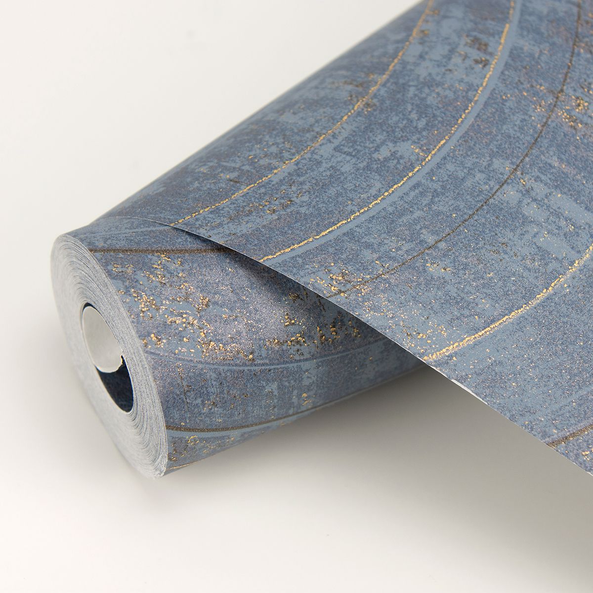 2927-10805 - Hydra Blue Geometric Wallpaper - by Brewster