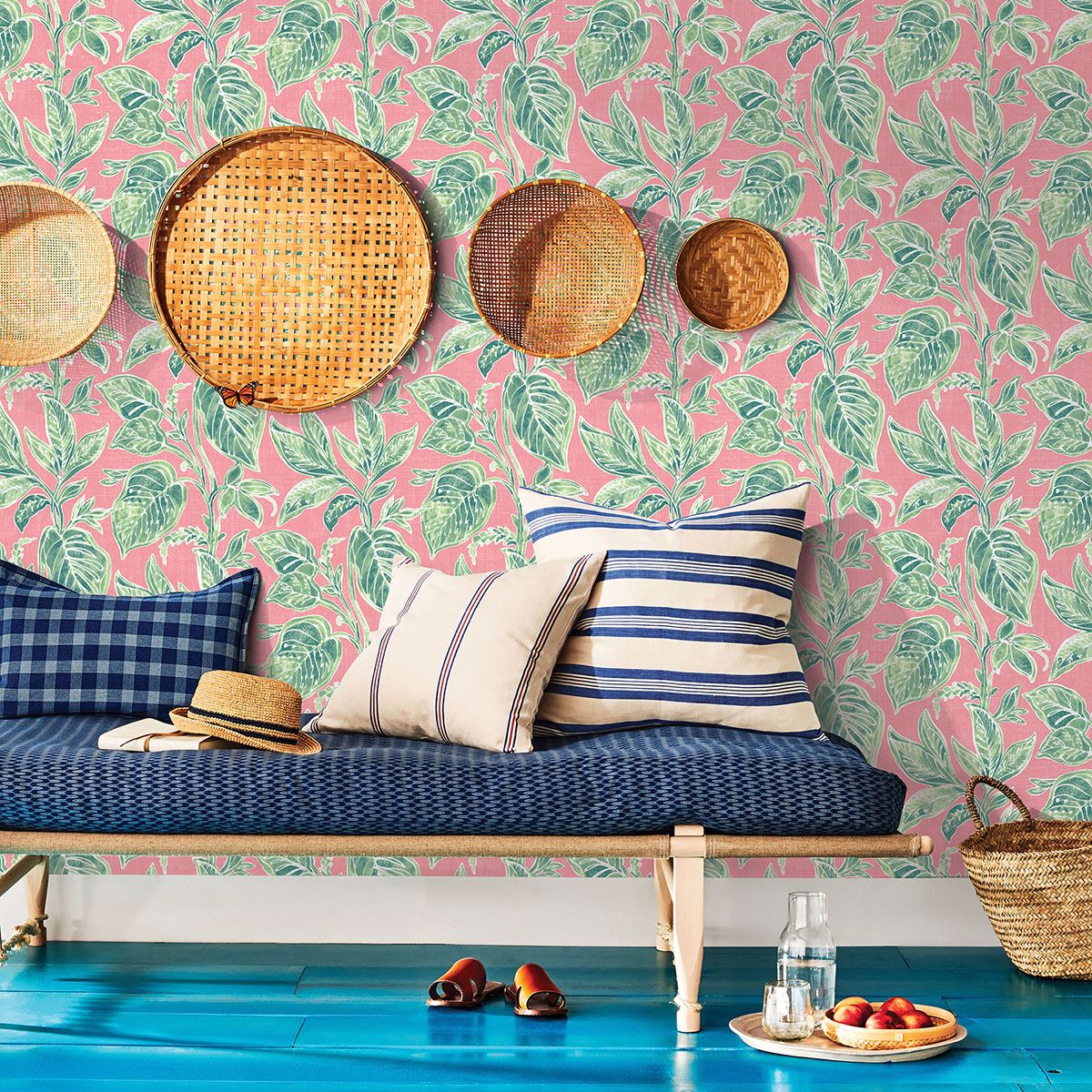 York Wallcoverings. 3120-13624 - Mangrove Pink Botanical Wallpaper - by ...