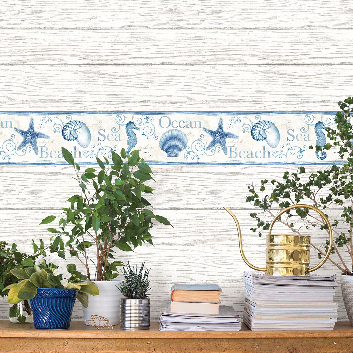 3120-53561B - Island Bay Blue Starfish Border - by Chesapeake