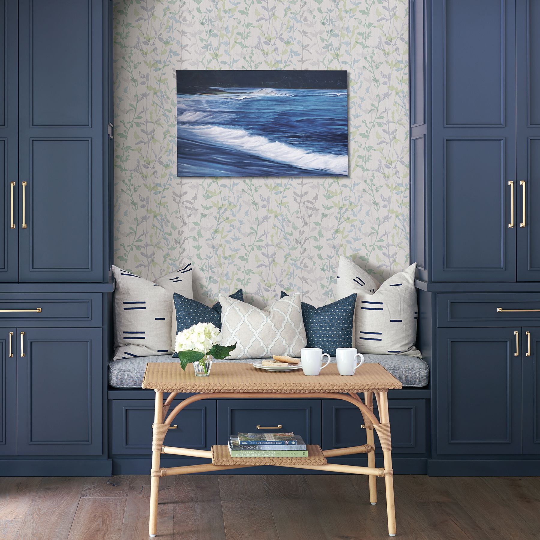 2964-25937 - Thea Green Floral Trail Wallpaper - by A-Street Prints