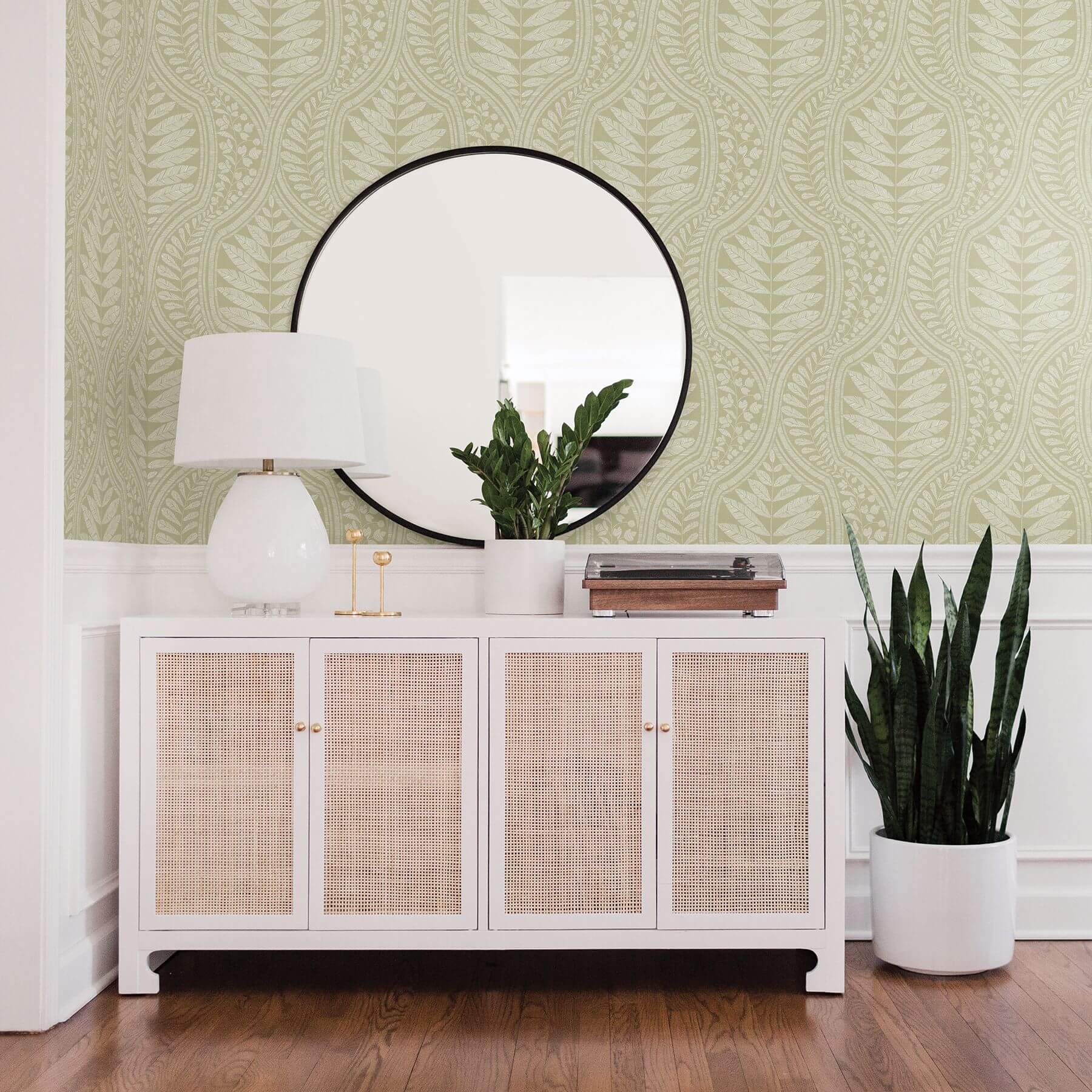 2964-25952 - Juno Green Ogee Wallpaper - by A-Street Prints
