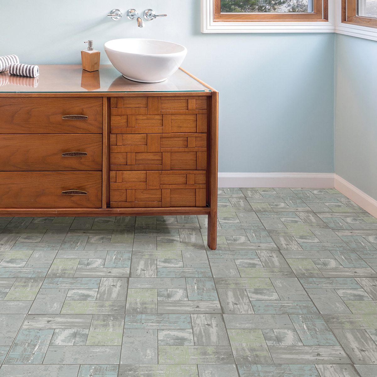 FP3290 - Boardwalk Peel and Stick Floor Tiles - by FloorPops
