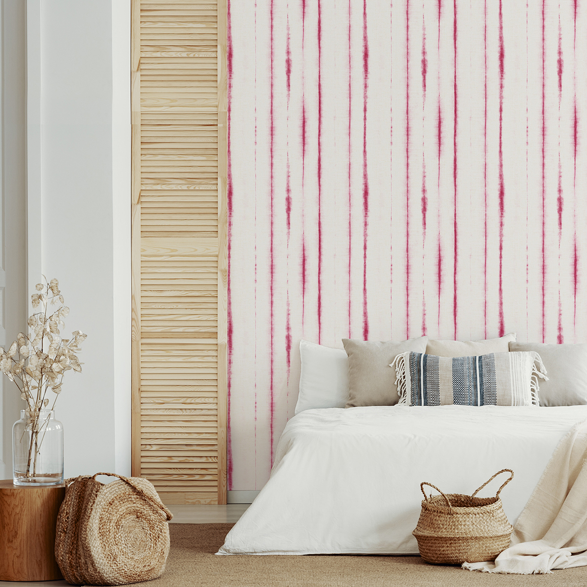 2969-26050 - Orleans Pink Shibori Faux Linen Wallpaper - by A-Street Prints 2969-26050 - Orleans Pink Shibori Faux Linen Wallpaper - by A-Street Prints