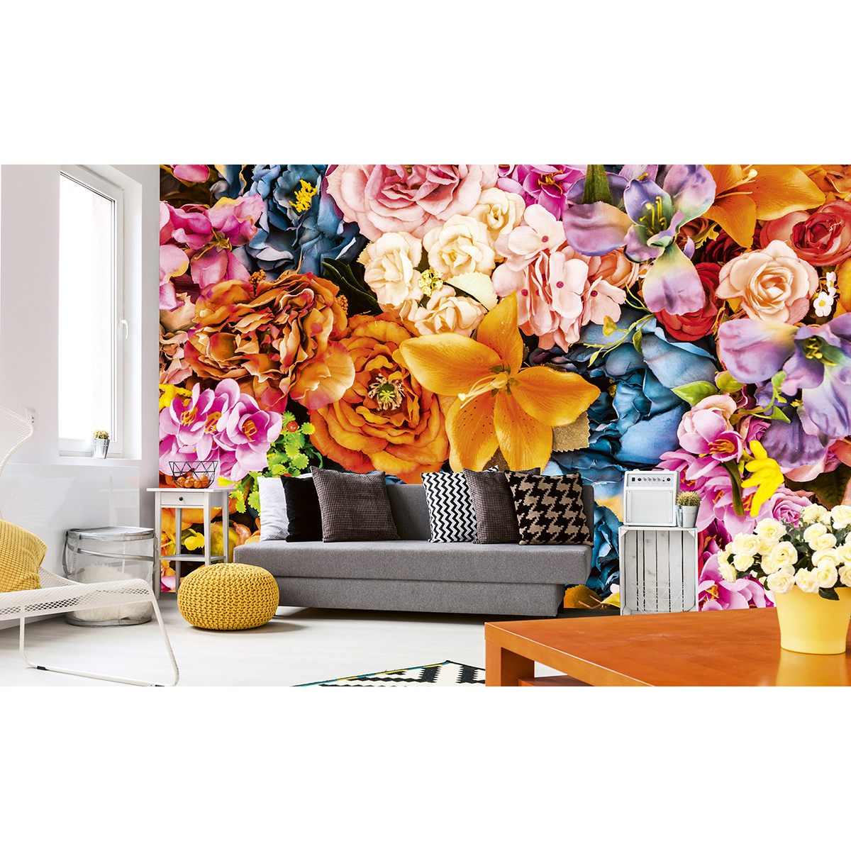 MS-5-0143 - Vintage Flowers Wall Mural - by Dimex