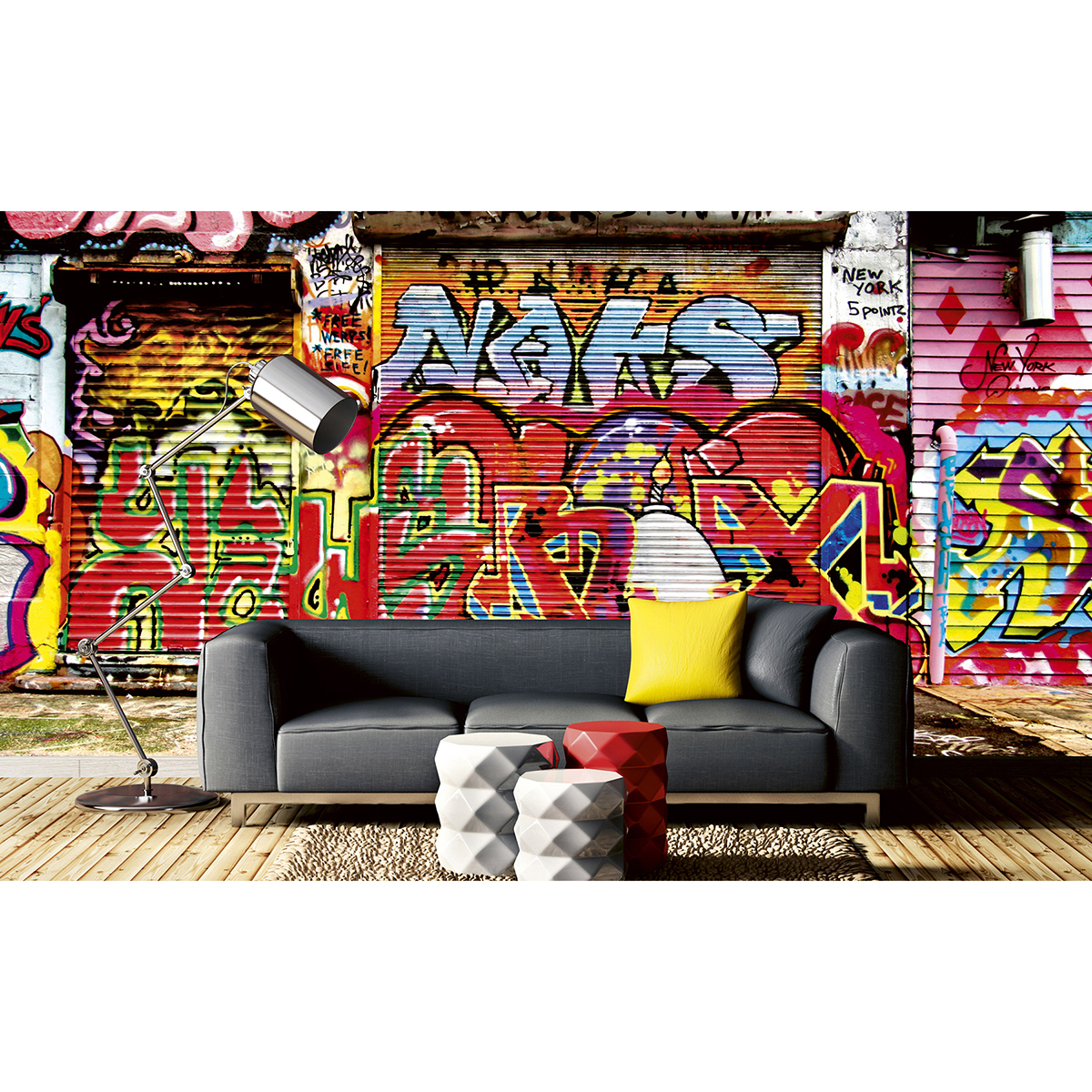 MS-5-0321 - Graffiti Street Wall Mural - by Dimex