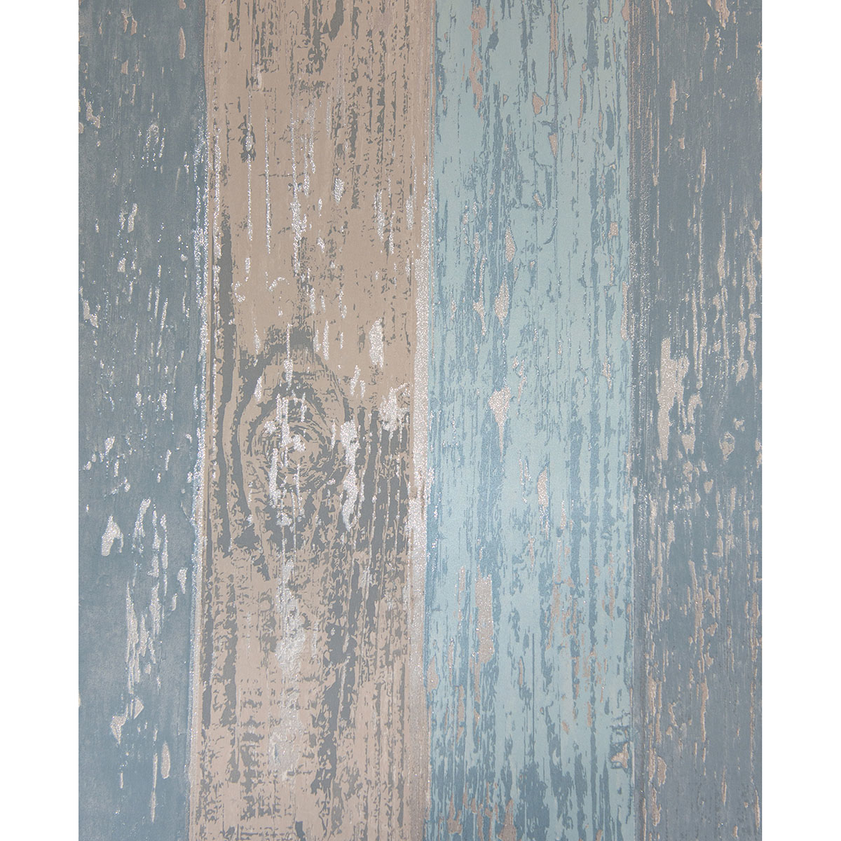 M1062 - Cannon Blue Distressed Wood Wallpaper - by Coloroll