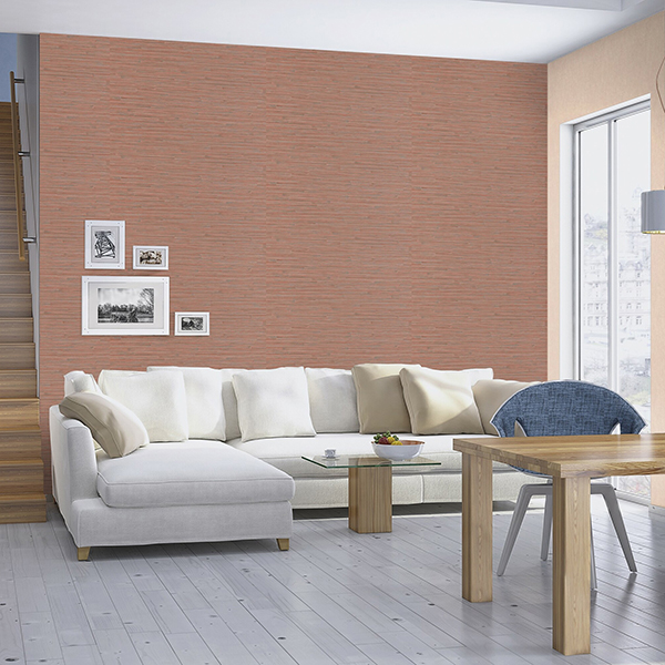 RH550566 - Cerise Red Ribbed Texture Wallpaper - by Rasch