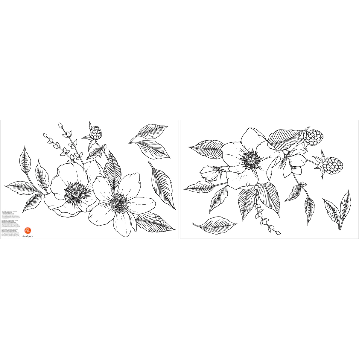 DWPK3902 - Love Karla Designs Anemone and Blackberry Wall Decals - by ...