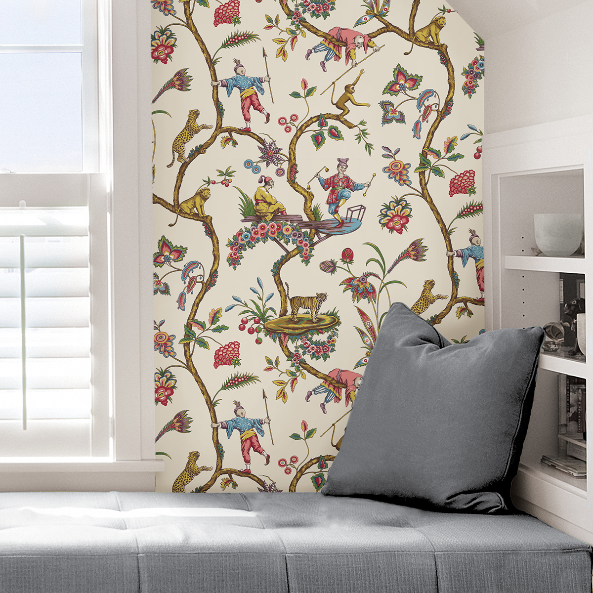 SCS3843 - White Chinoise Exotique Scalamandre Self Adhesive Wallpaper ...