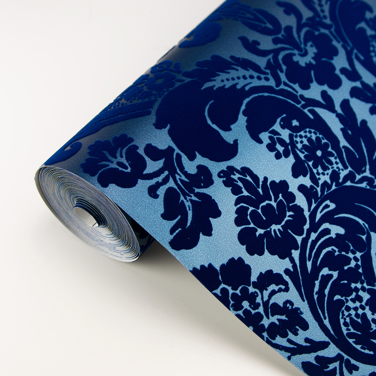 2763-87310 - Damask Blue Shadow - by A-Street Prints