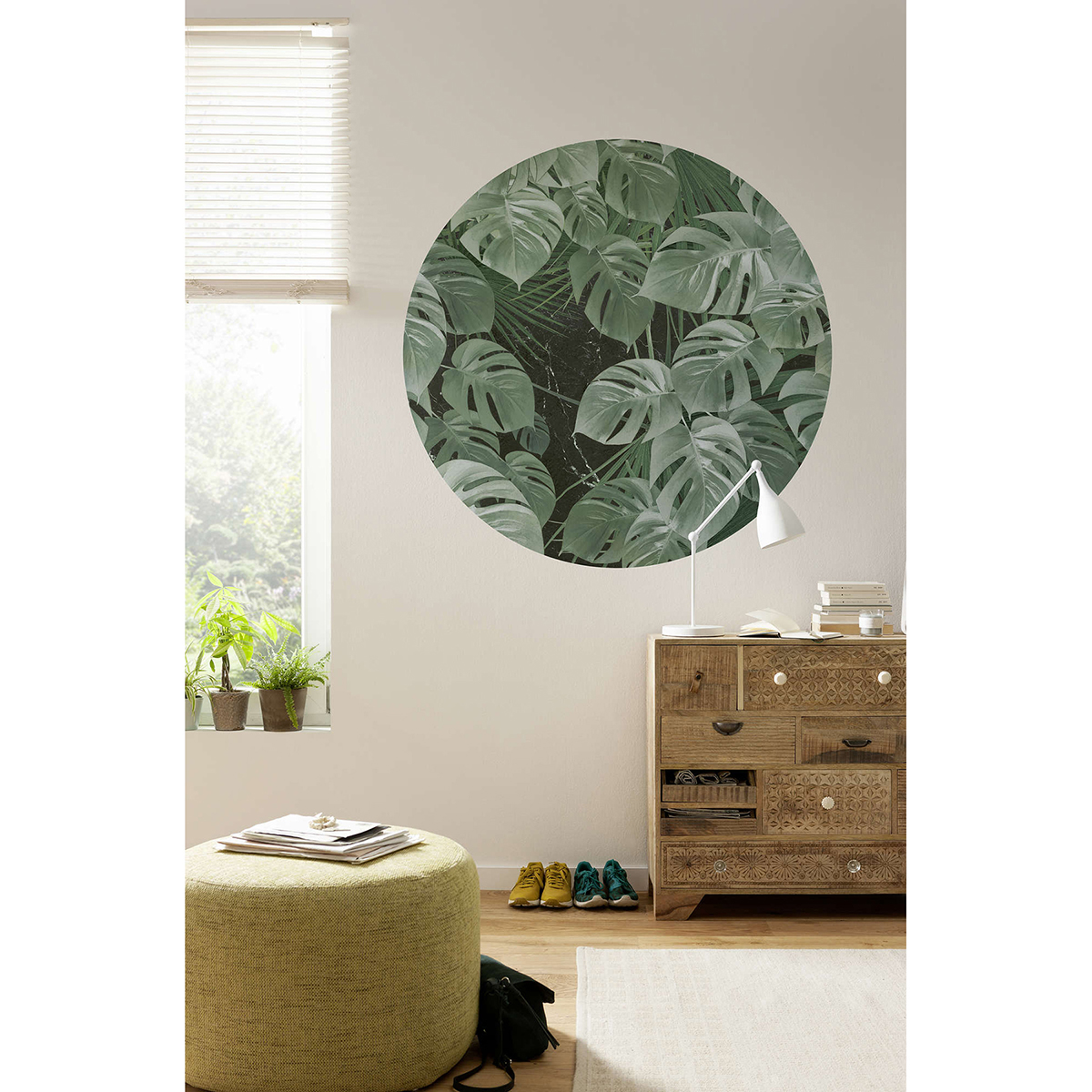 D1-023 - Novel Monstera Non Woven Dot Decal - by Komar