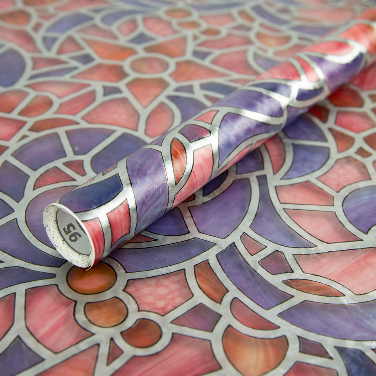 FAB10293 - Reims Blue Pink Window Film - by Fablon