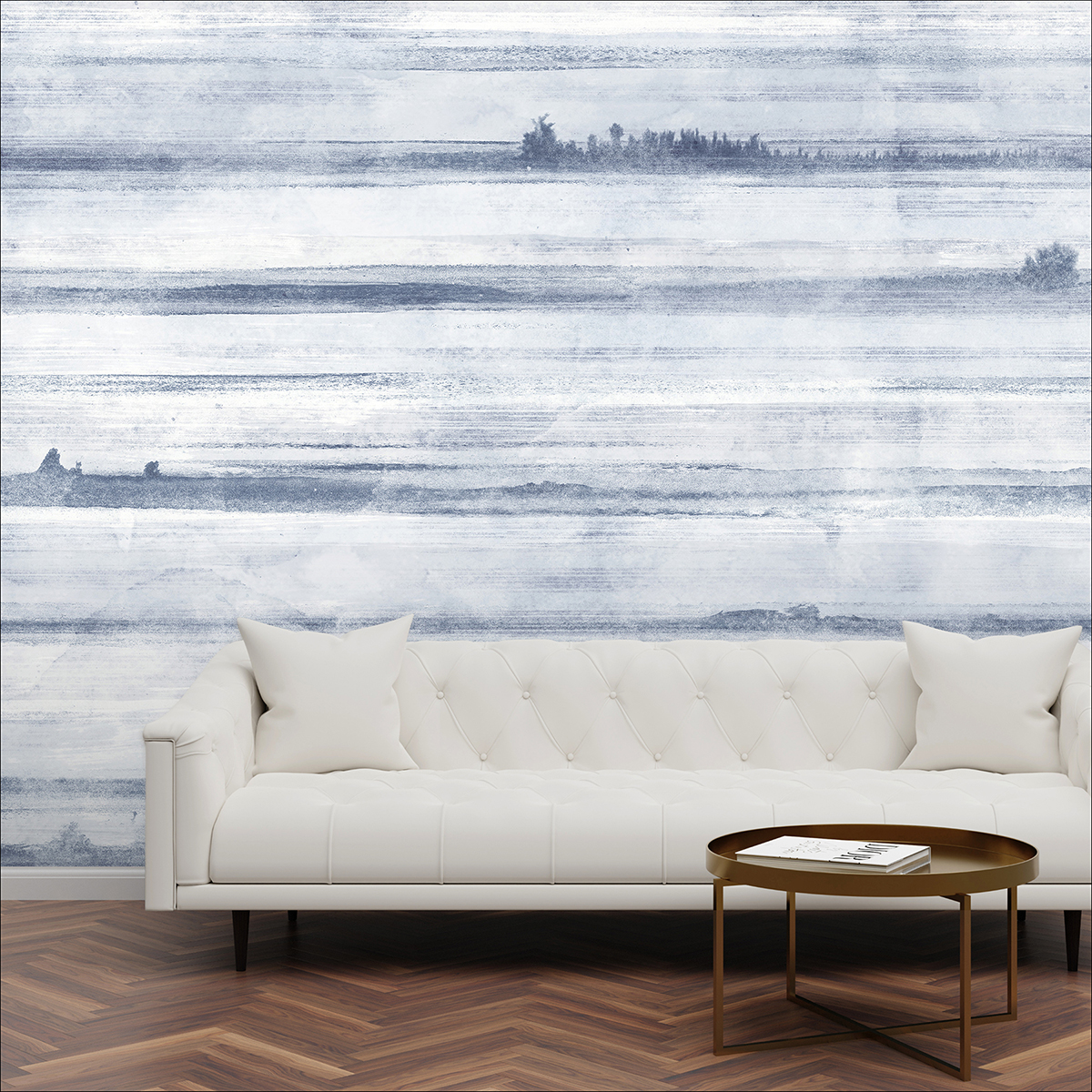 ASTM3911 - Jet Set Ocean Blue Wall Mural - by Katie Hunt Remix Walls x ...