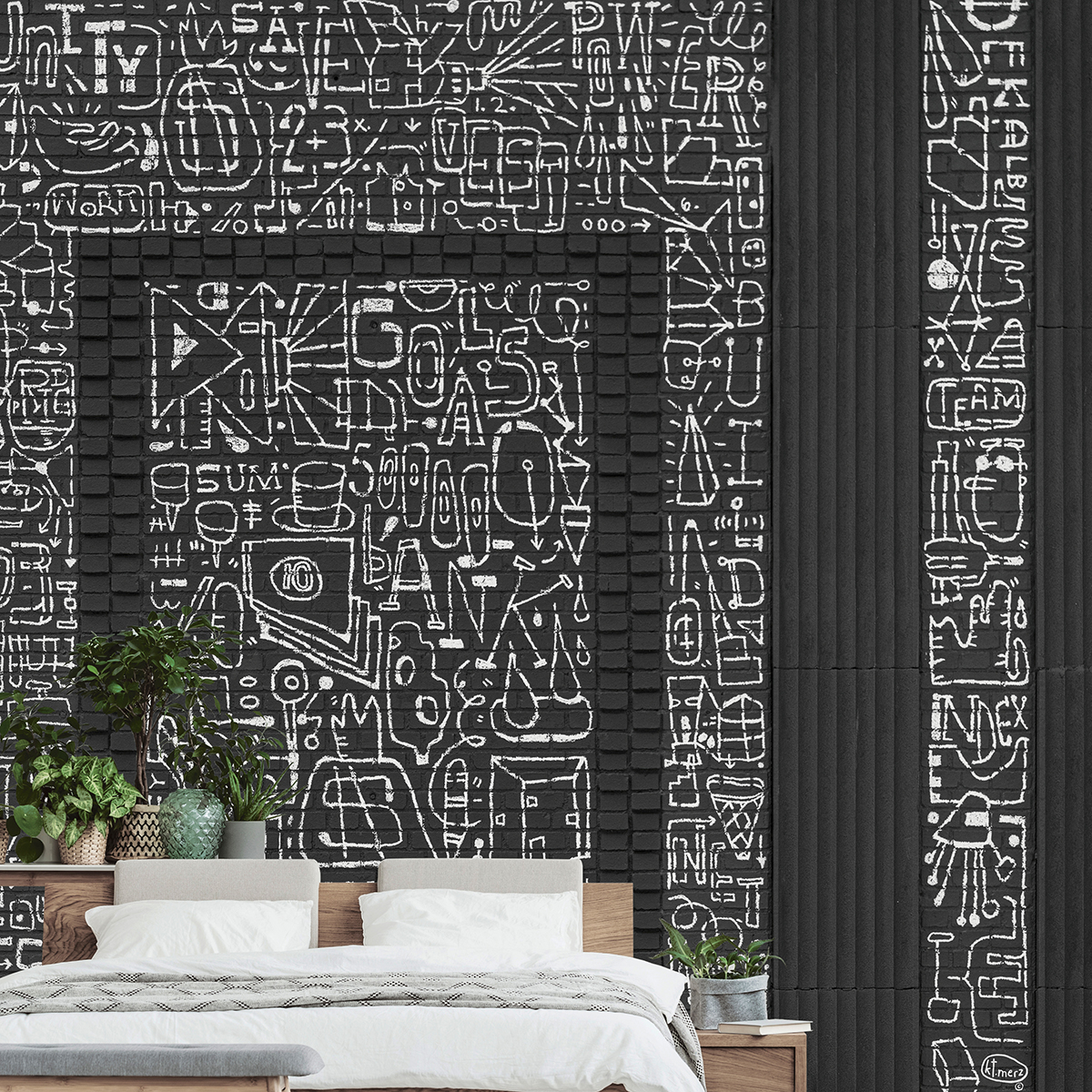 ASTM4132 - BKLYN Bank Entrance Black Wall Mural - by A-Street Prints