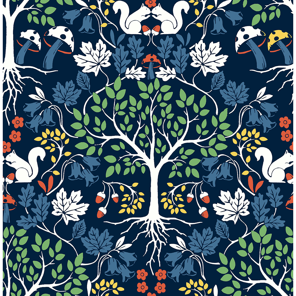 AST3781 - Leo Blueberry Tree Wallpaper - by A Street Prints