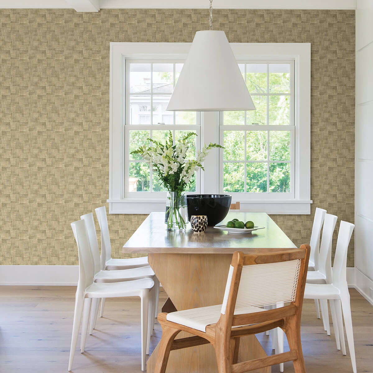 2971-86160 - Ting Brown Abstract Woven Wallpaper - by A-Street Prints