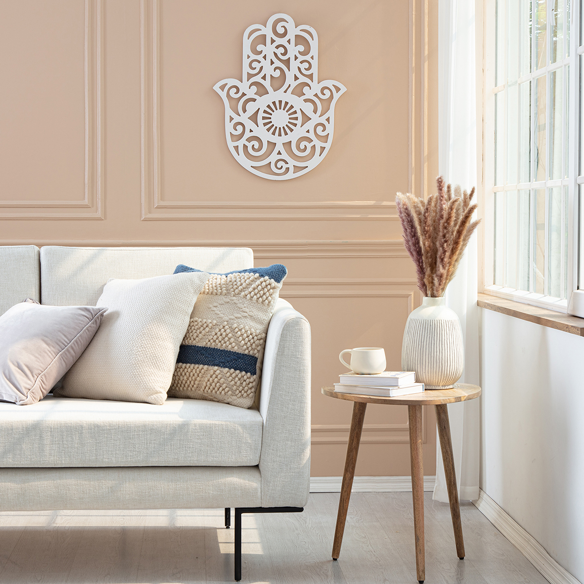 WA4140W - White Hamsa Wood - by Habitat