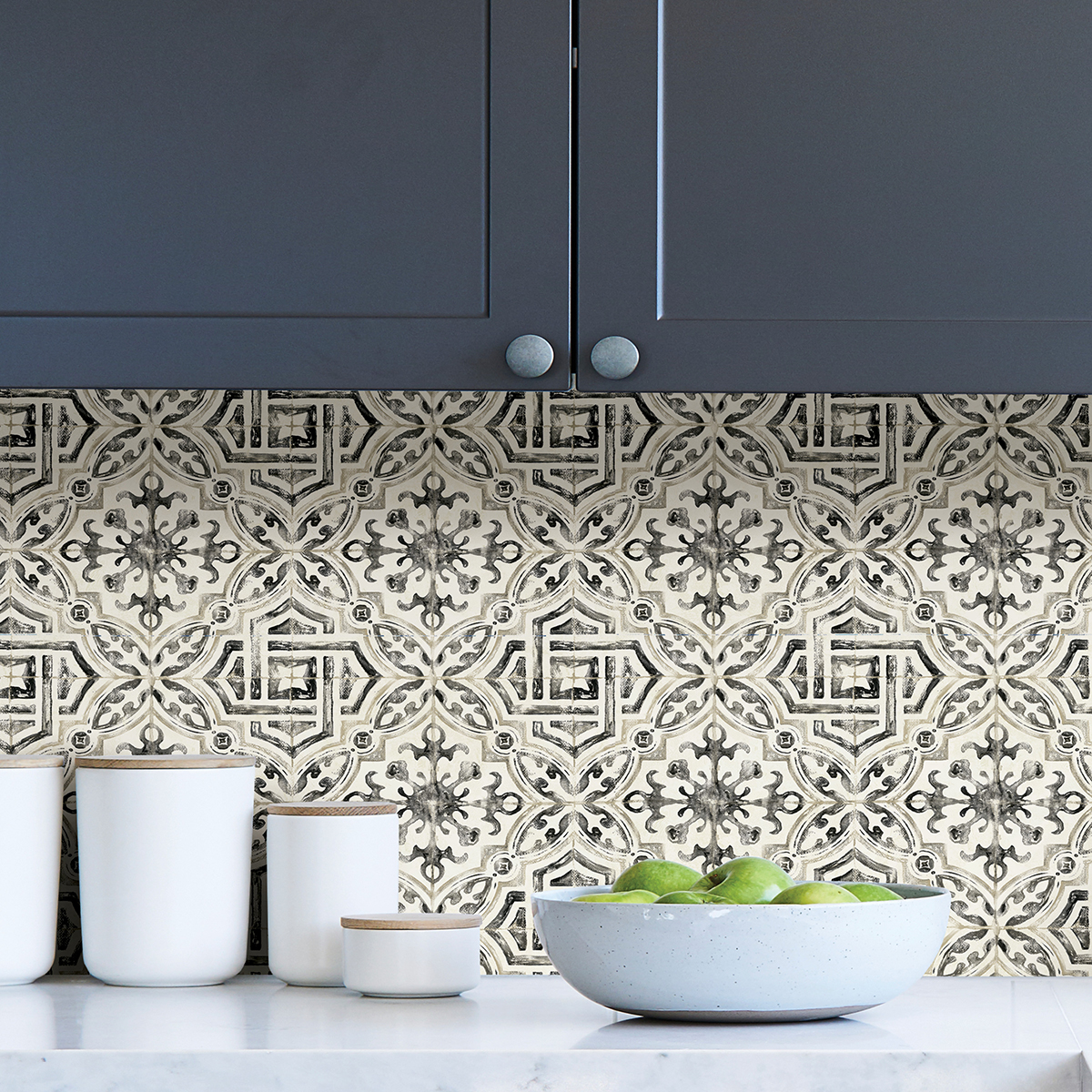 NUS4397 - Black Landondale Peel and Stick Wallpaper - by NuWallpaper