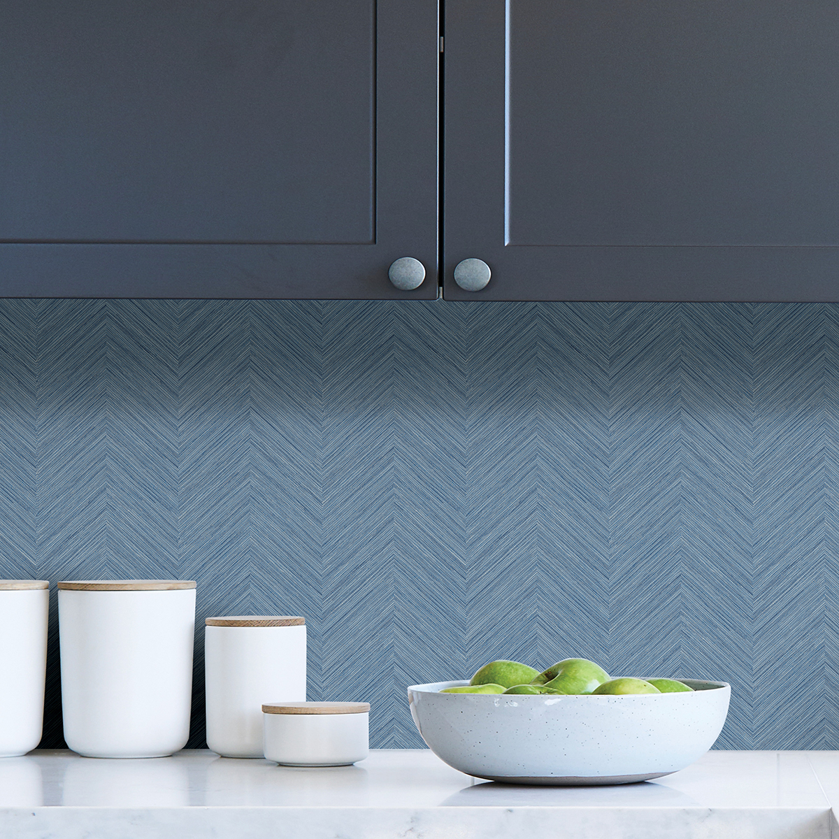 NUS4399 - Blue Sampson Peel and Stick Wallpaper - by NuWallpaper