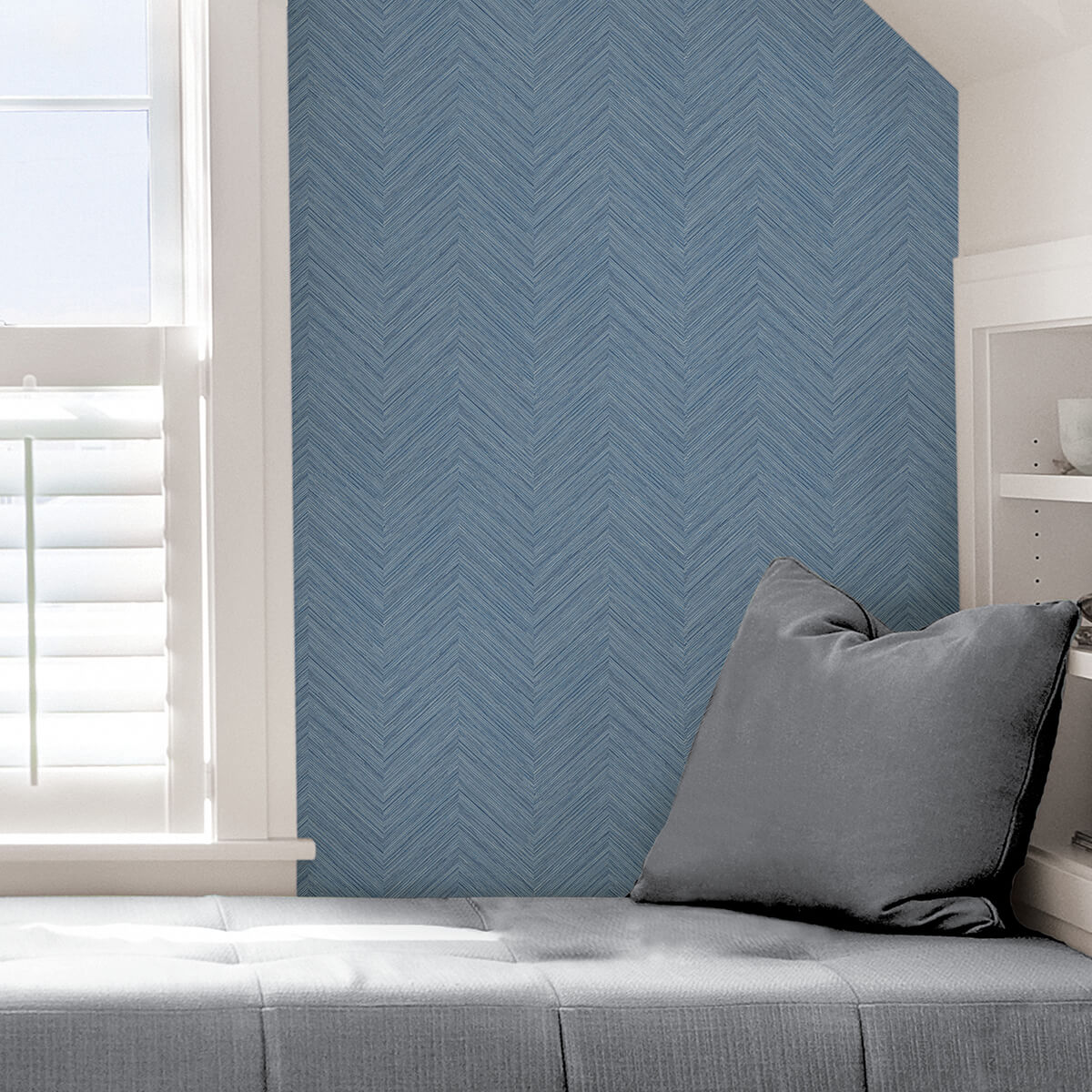 NUS4399 - Blue Sampson Peel and Stick Wallpaper - by NuWallpaper