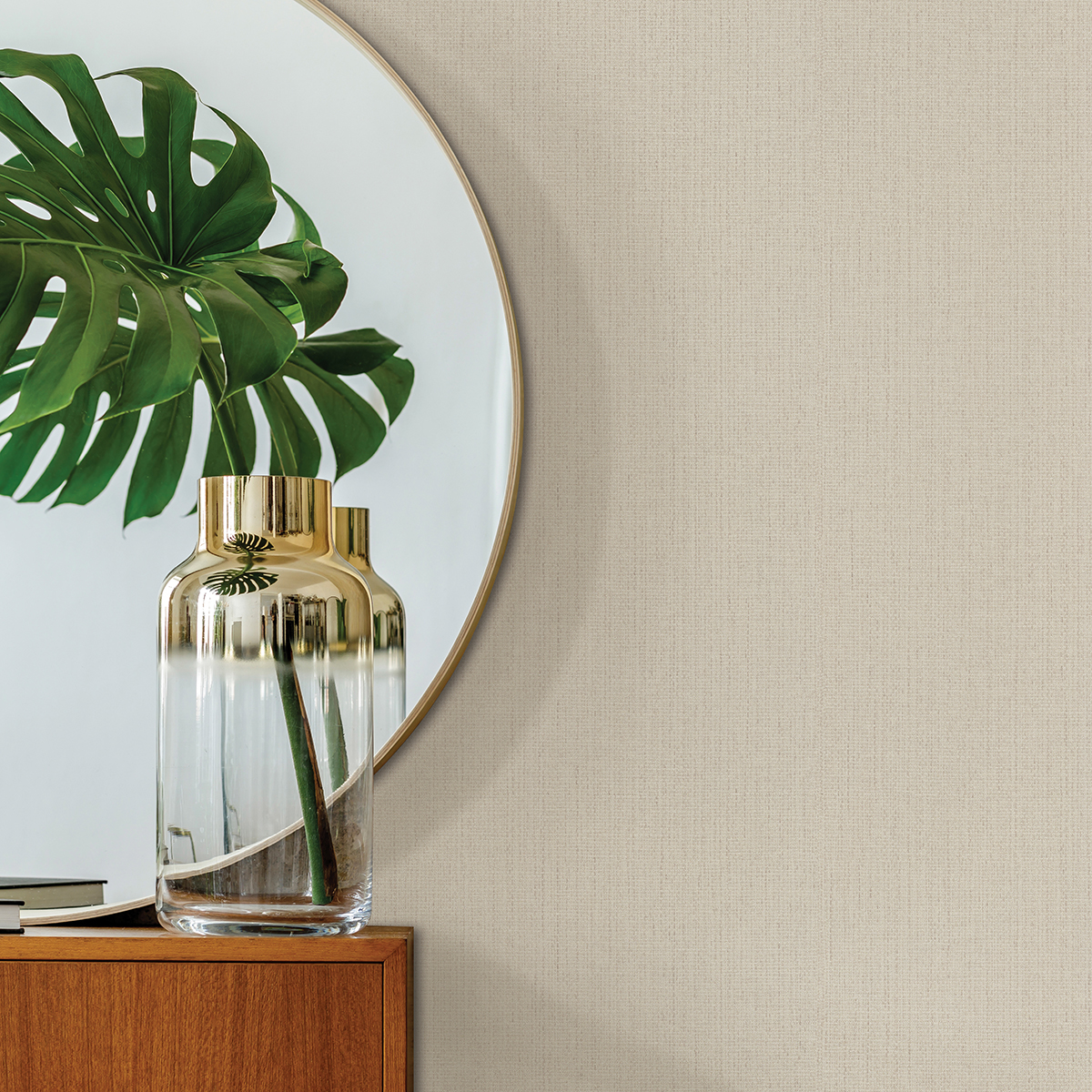 4035-407921 - Hoshi White Woven Wallpaper - by Advantage