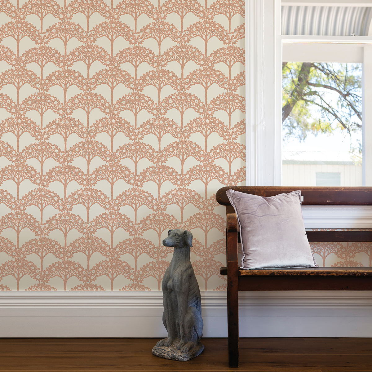 2970-26112 - Dawson Rust Magnolia Tree Wallpaper - by A-Street Prints