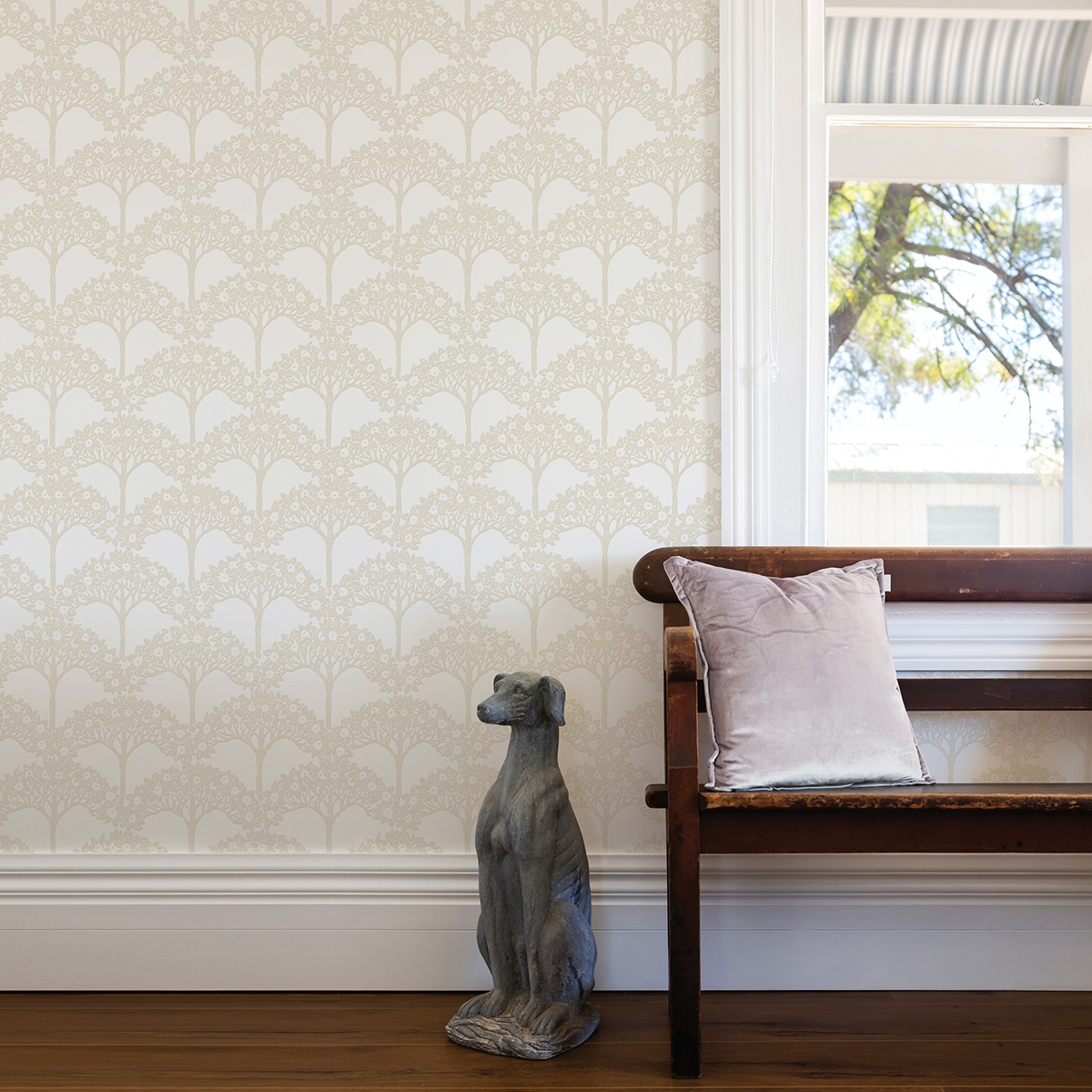 2970-26113 - Dawson Beige Magnolia Tree Wallpaper - by A-Street Prints