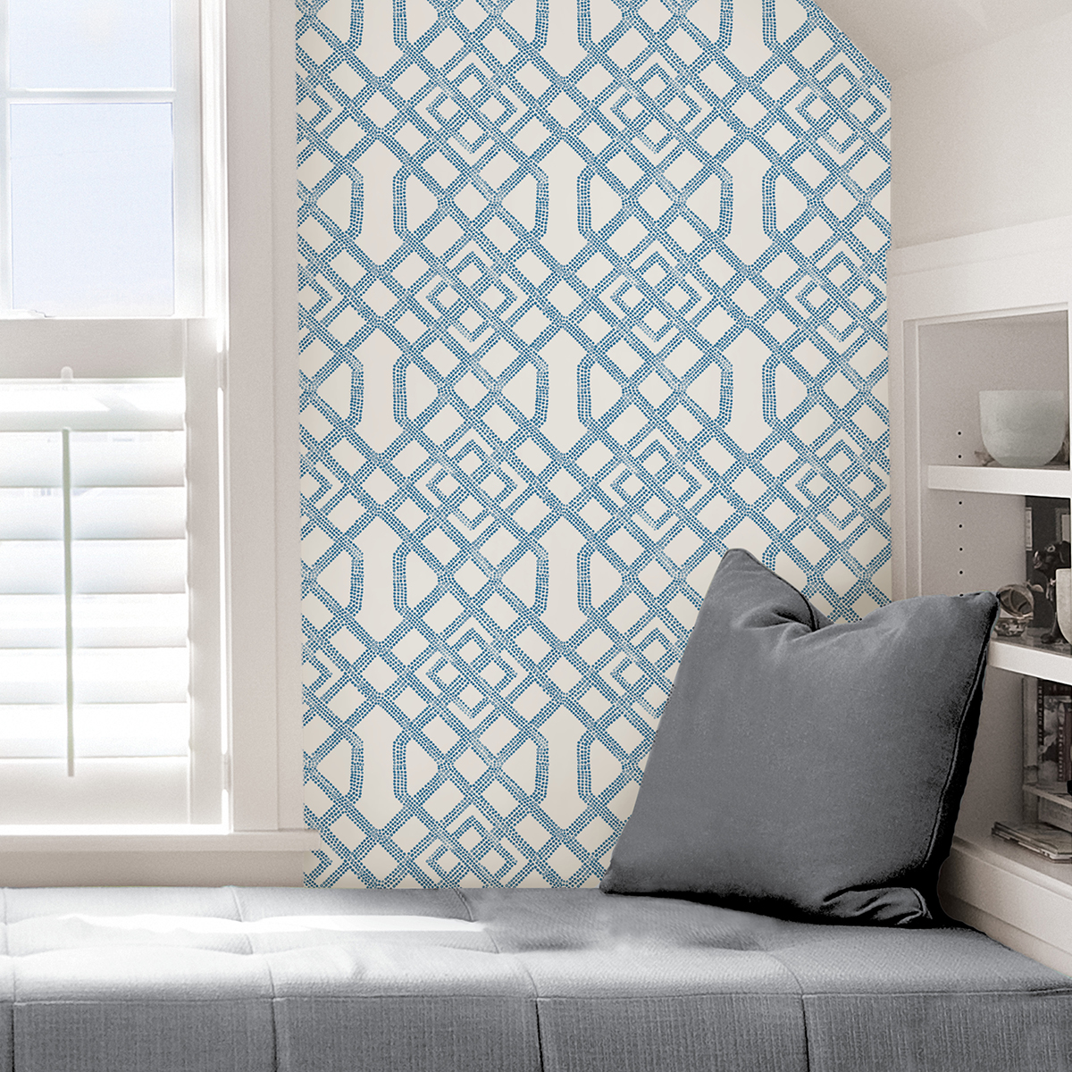 NUS4384 - Blue Tanner Peel and Stick Wallpaper - by NuWallpaper