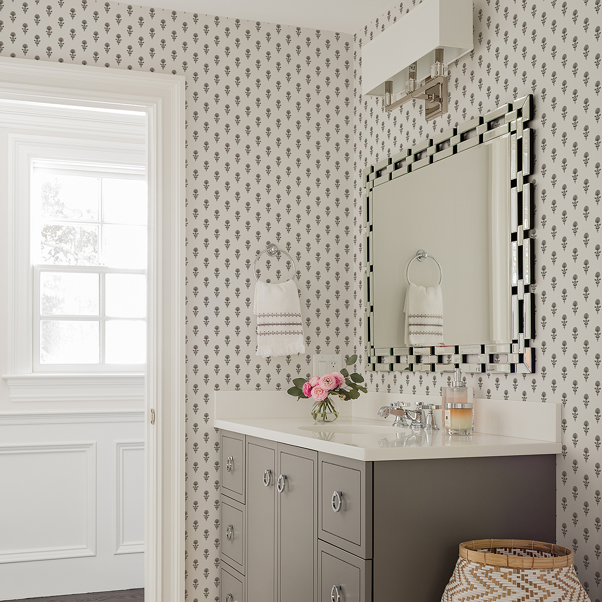 AST4335 - Libby Stone Mini Floral Wallpaper - by A-Street Prints