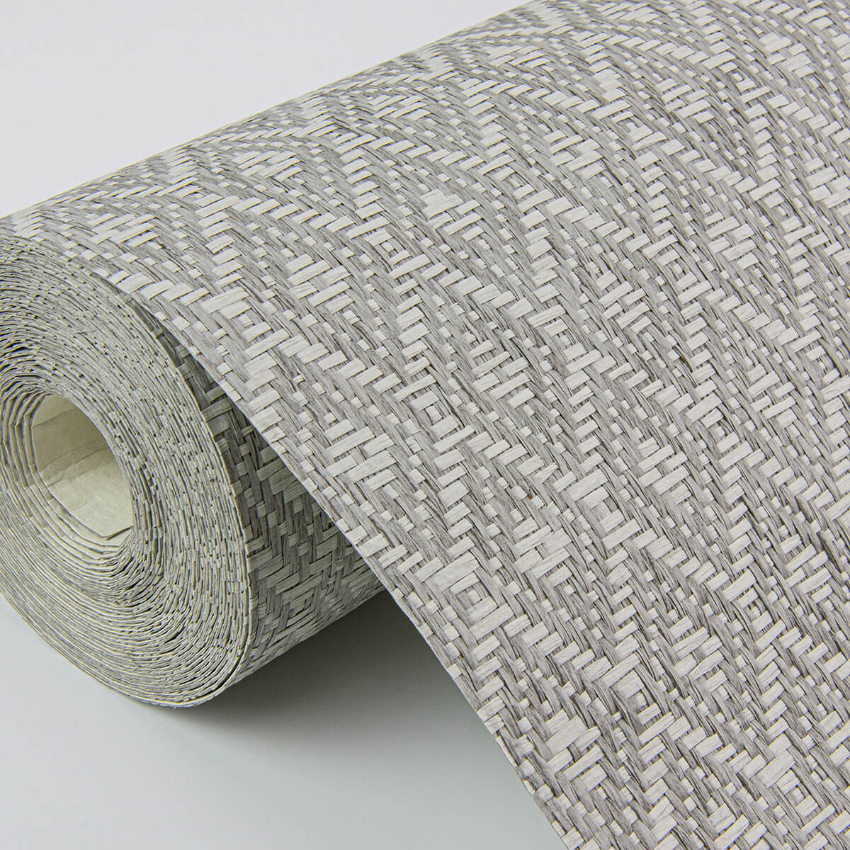 2972-86146 - Hui Grey Paper Weave Grasscloth Wallpaper - by A-Street Prints
